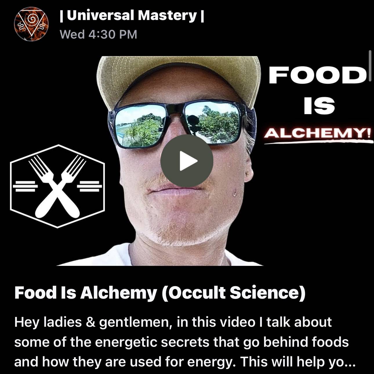 Post from Universal Mastery