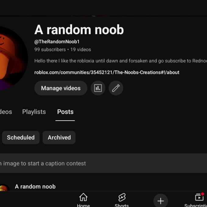 Post from A random noob