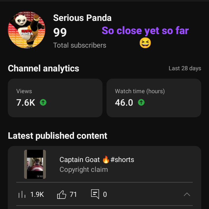 Post from Serious Panda