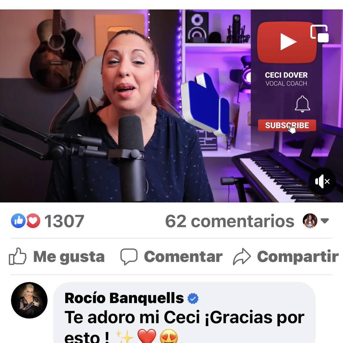 Post from CECI DOVER vocal coach .Online singing school