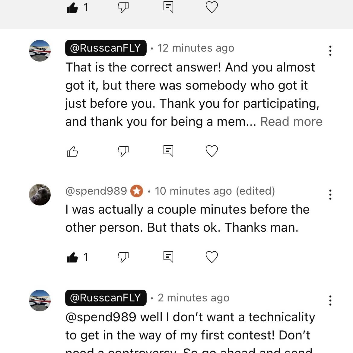 Post from Russ can FLY!