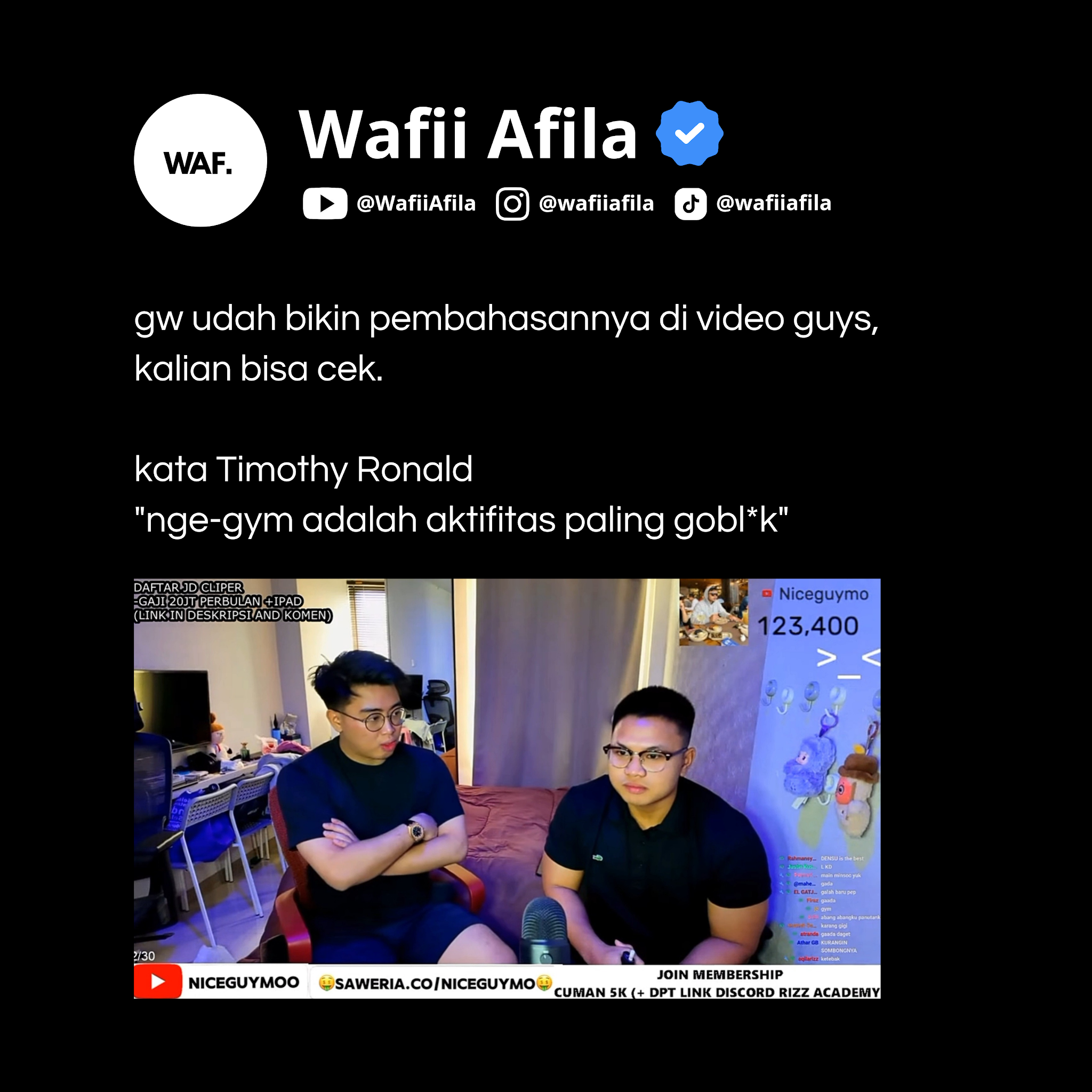 Post from Wafii Afila