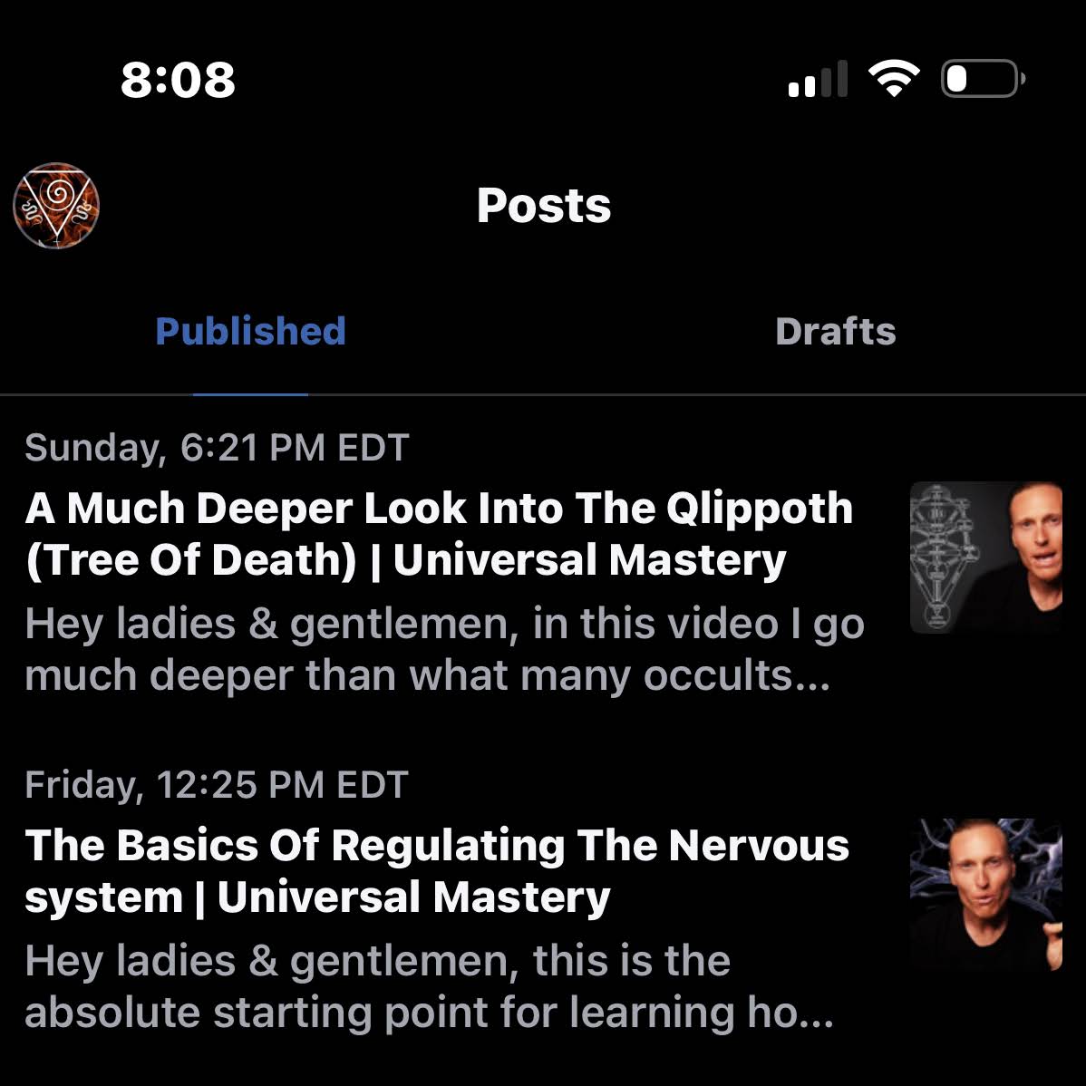 Post from Universal Mastery