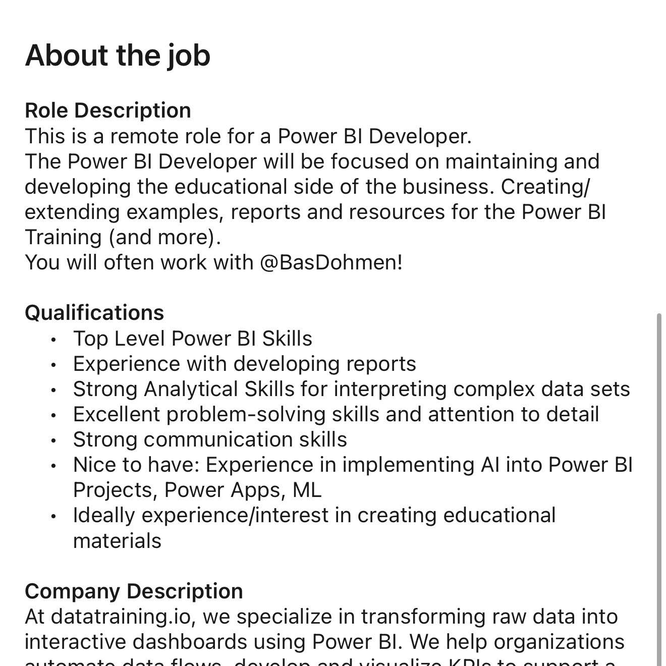 Post from How to Power BI