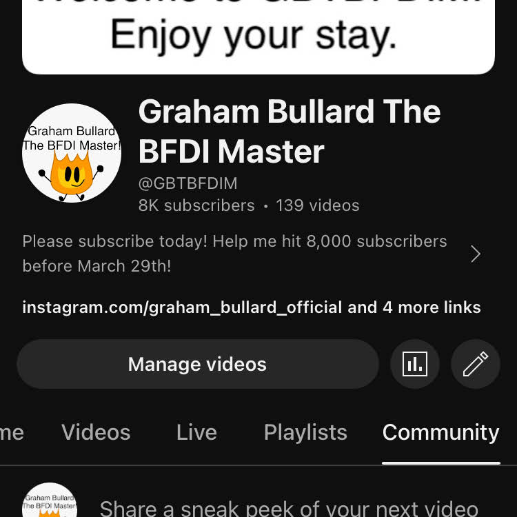 Post from Graham Bullard The BFDI Master