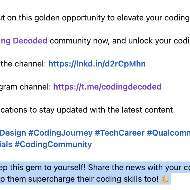 Post from Coding Decoded