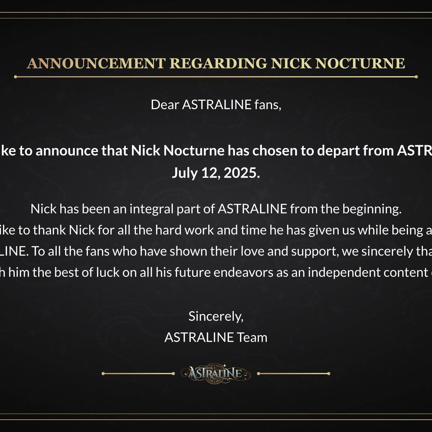 Post from Nick Nocturne | Night Mind Live【ASTRALINE】
