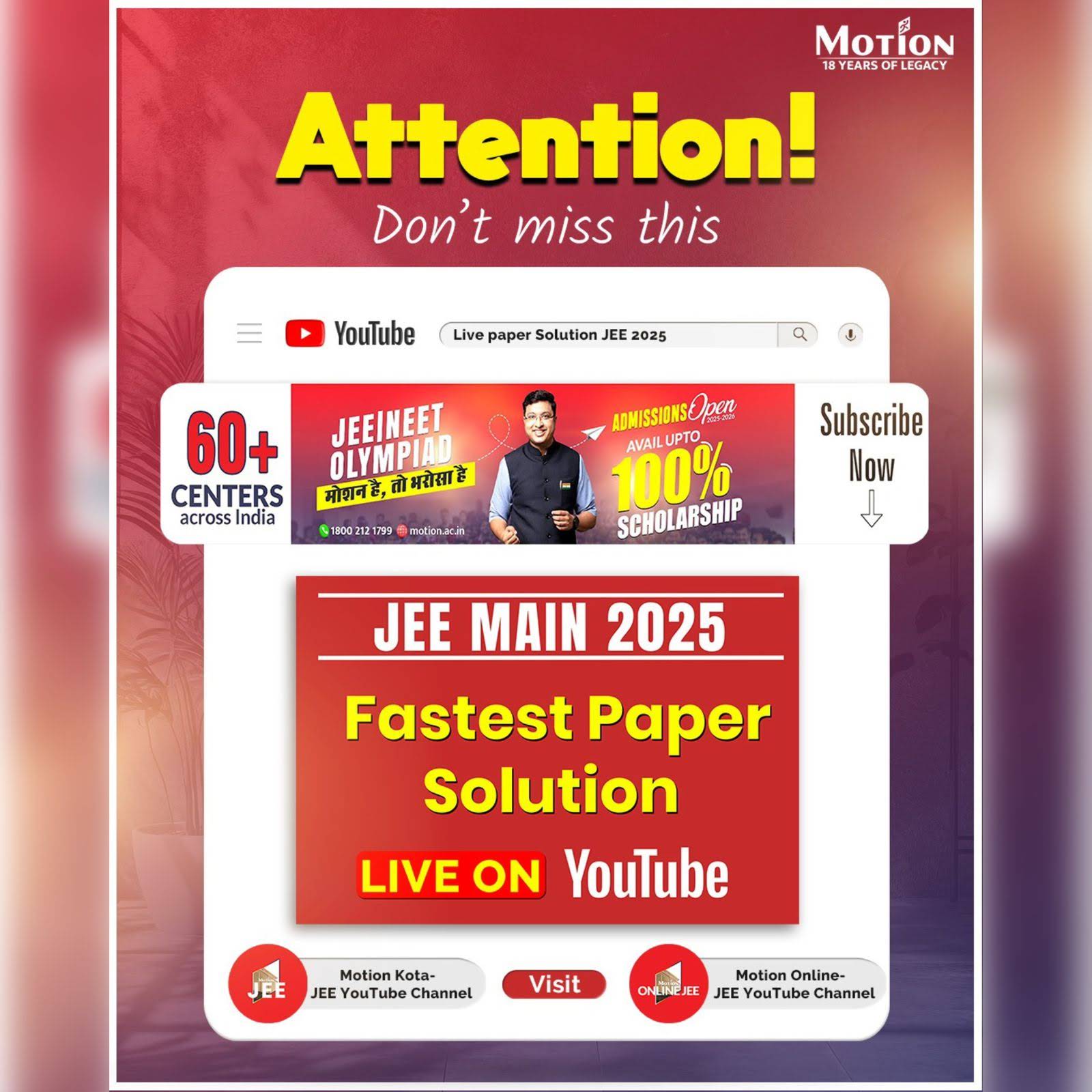 Post from Motion Online JEE