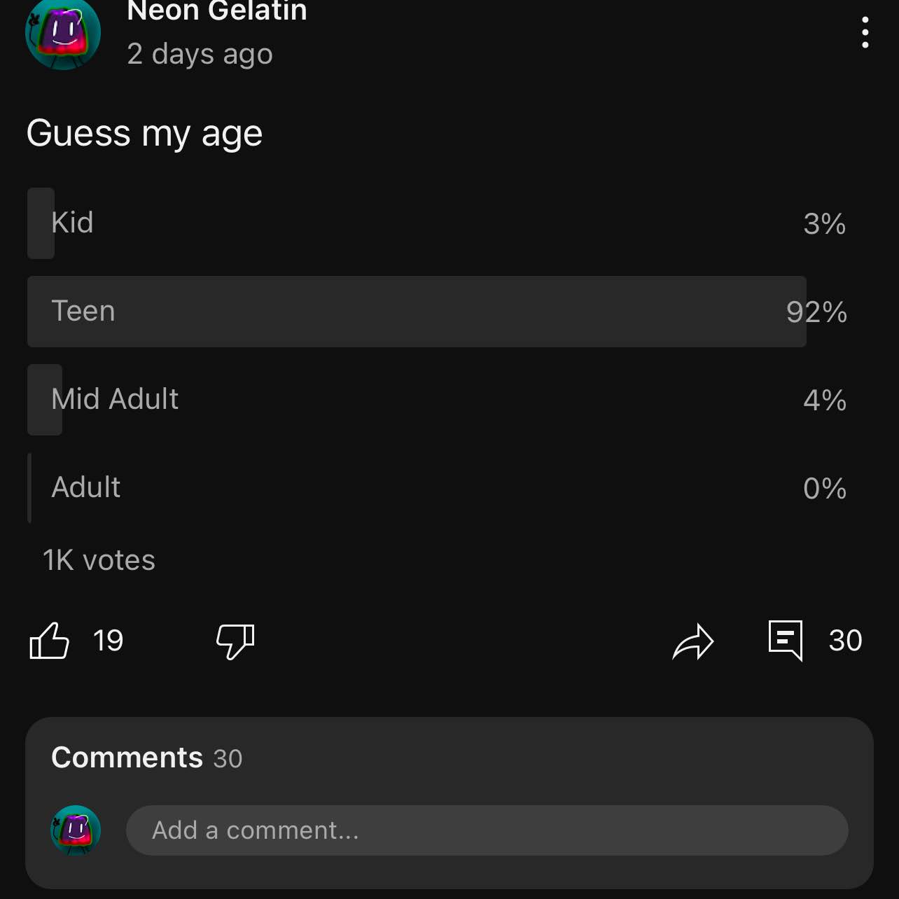 Post from Neon Gelatin
