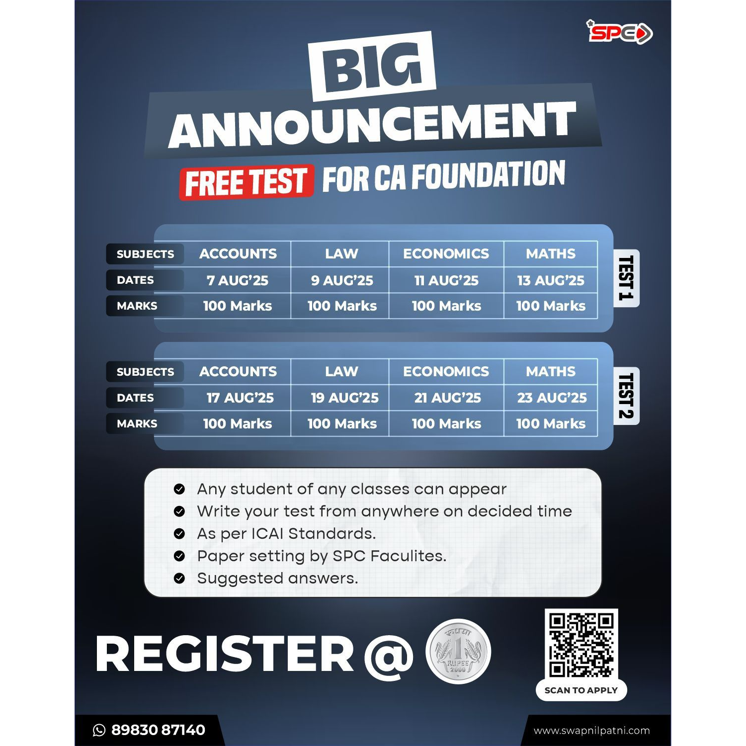 Post from CA Intermediate by SPC