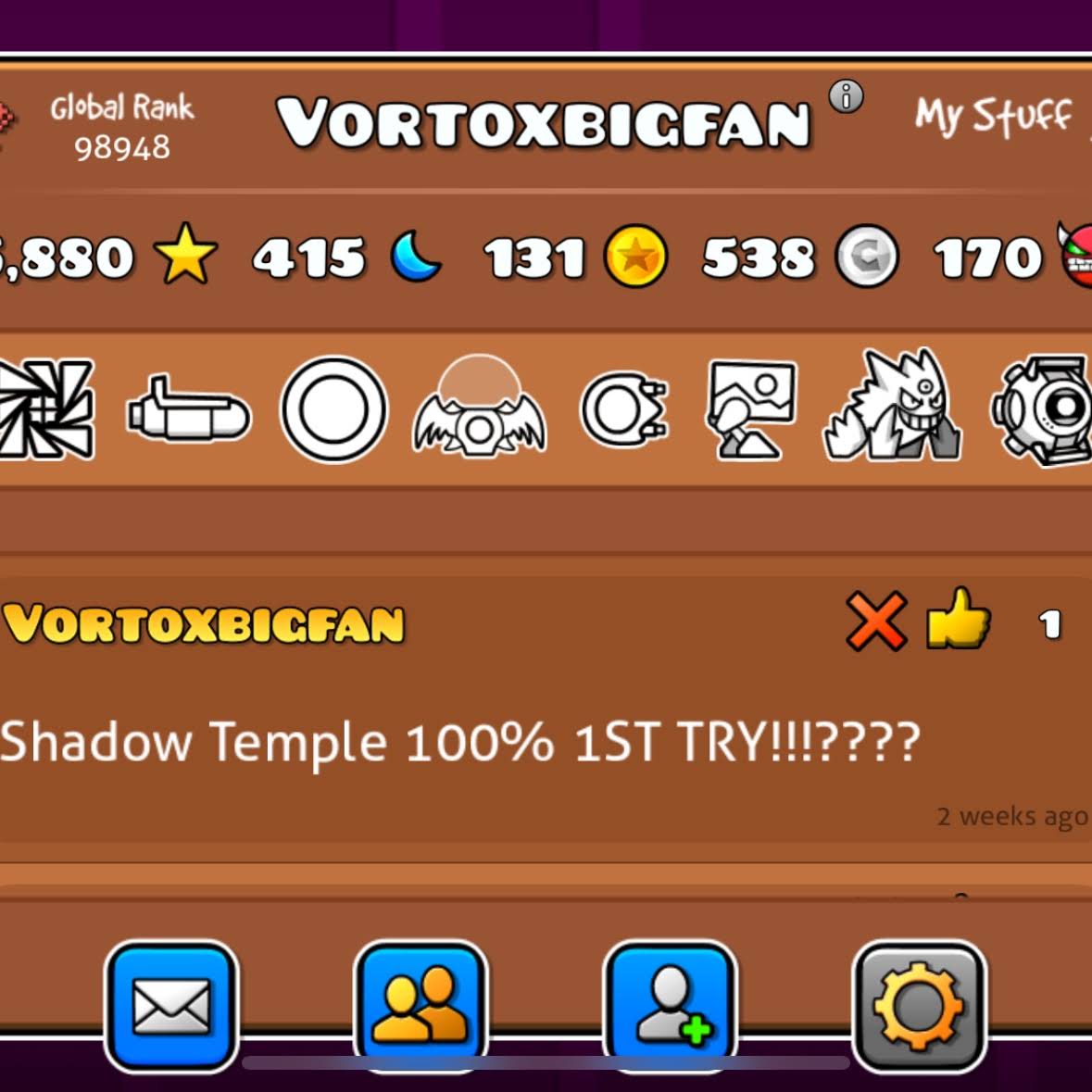 Post from Vortrox 92% [GD]
