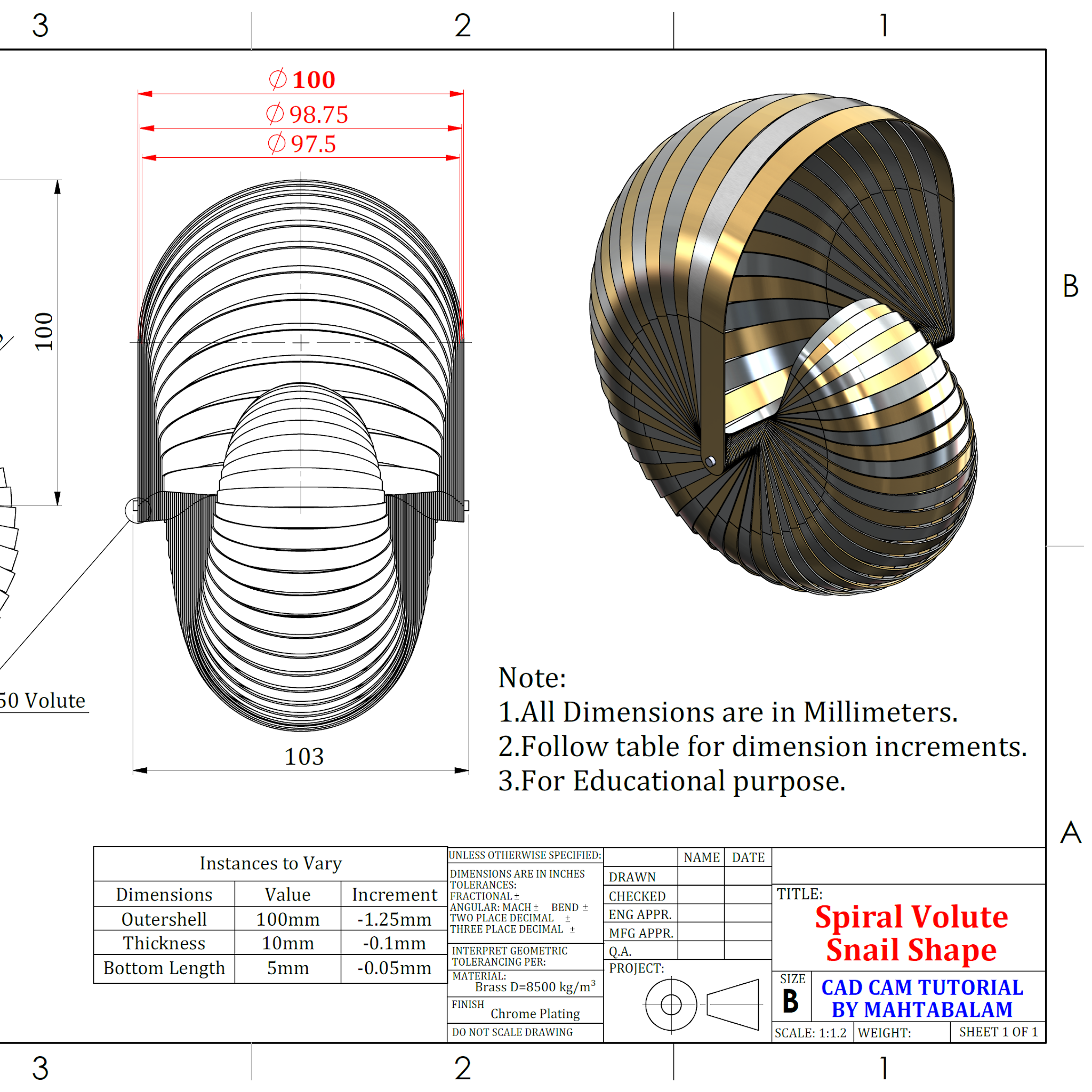 Post from CAD CAM TUTORIAL BY MAHTABALAM