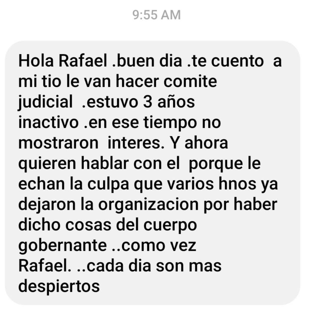 Post from Rafael David: Simple y Sin Artificios