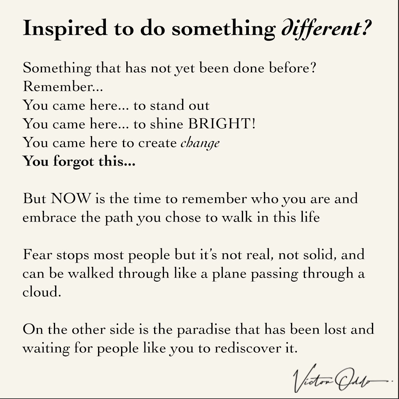 Post from Victor Oddo