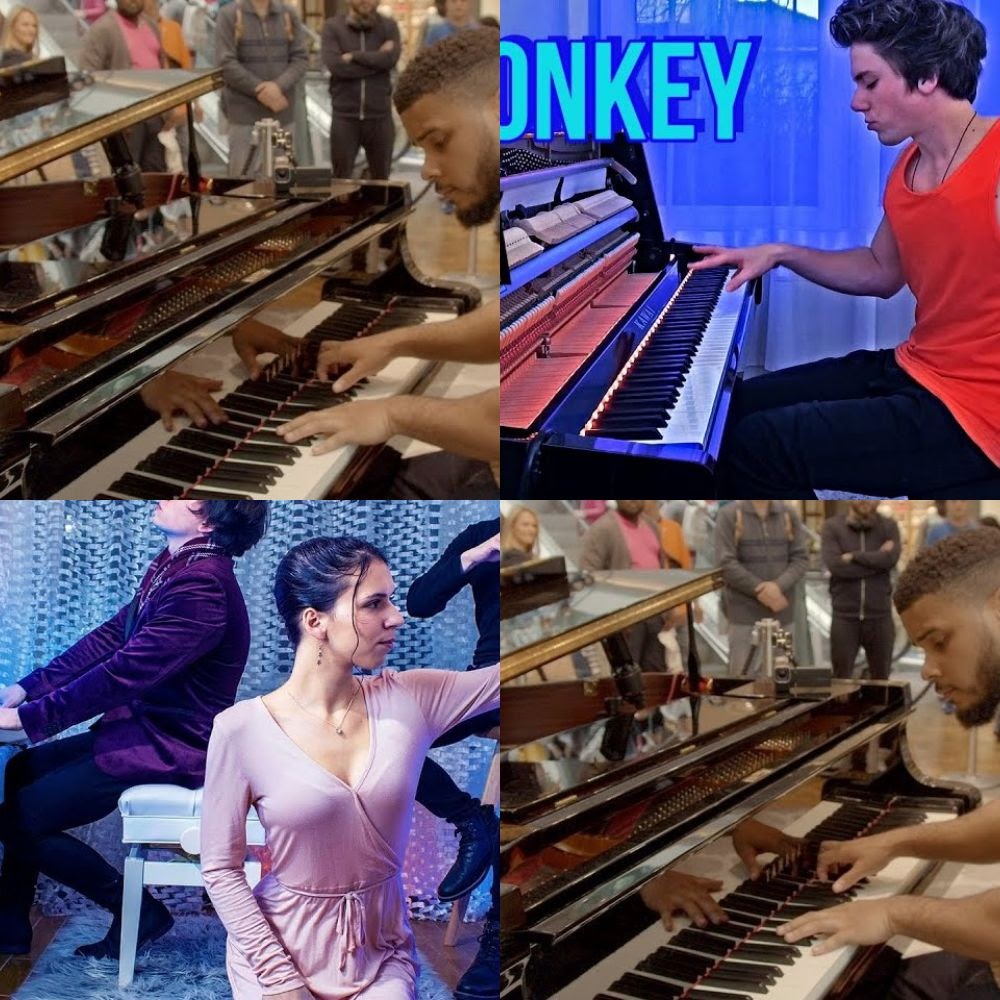 Piano playing at a mall