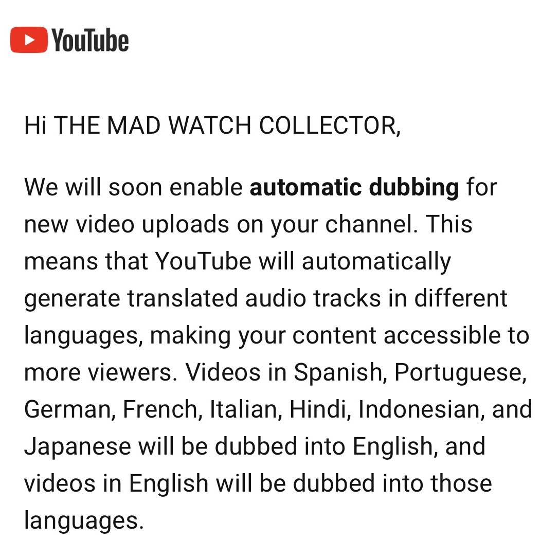 Post from THE MAD WATCH COLLECTOR