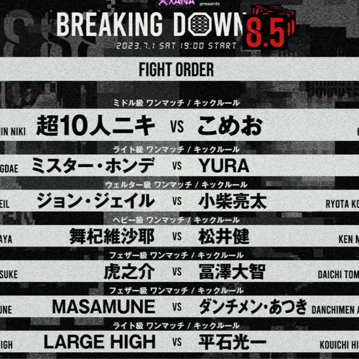 Post from 【公認】超ブレイキングダウン【BreakingDown】