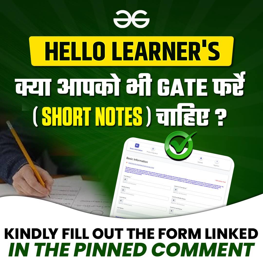 Post from GeeksforGeeks GATE