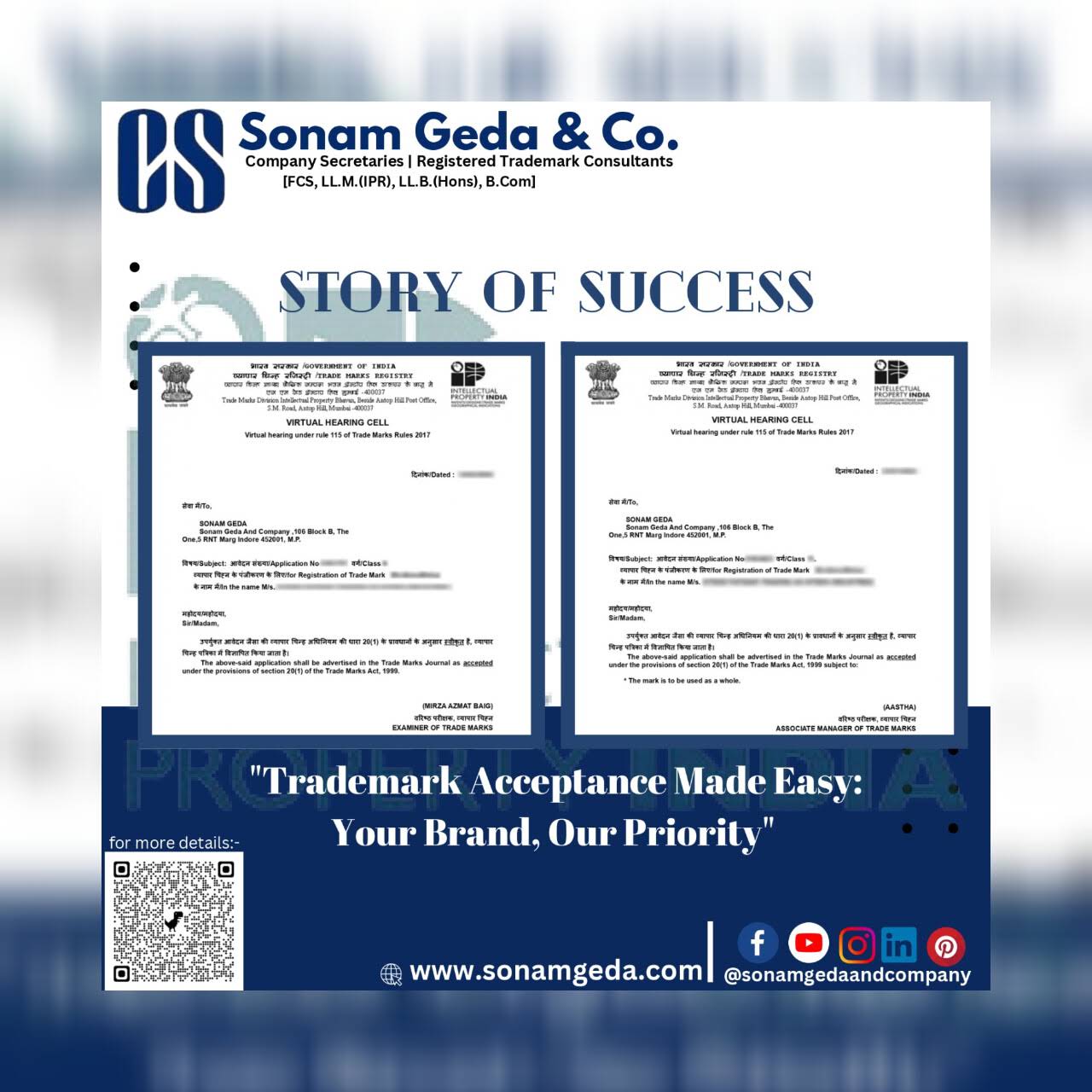 Post from Sonam Geda and Company