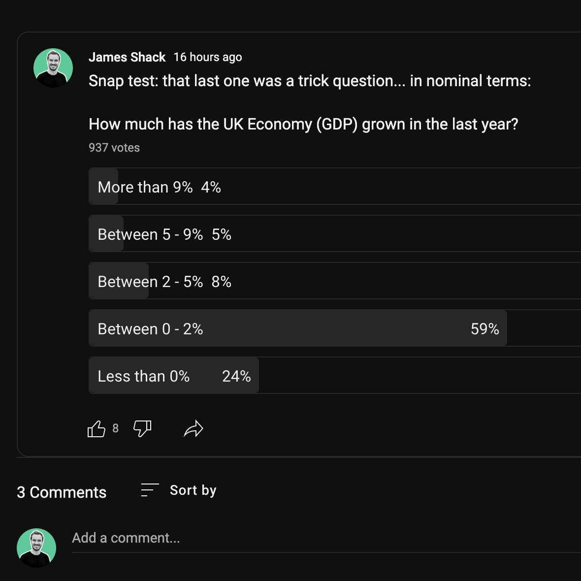 Post from James Shack