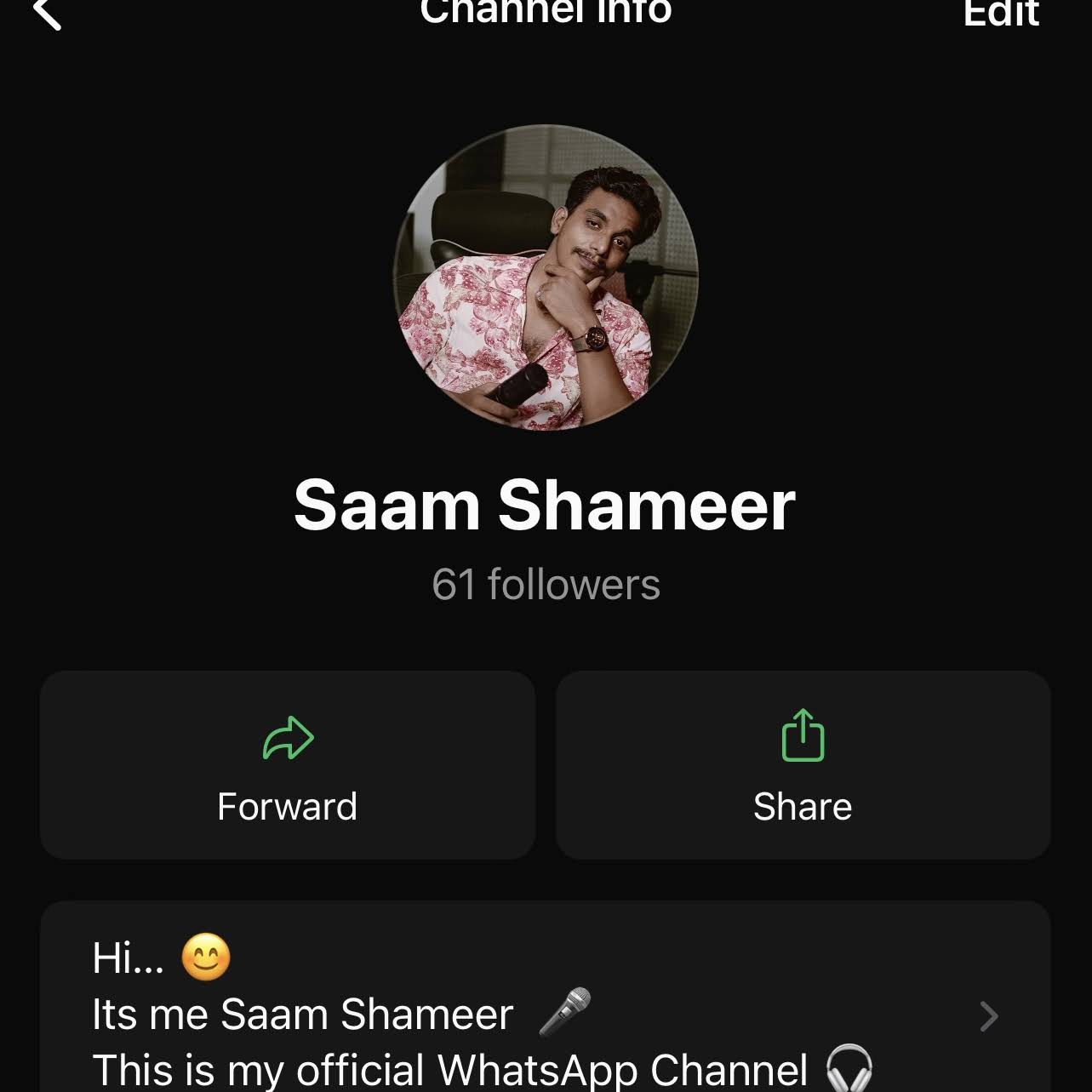 Post from Saam Shameer Official