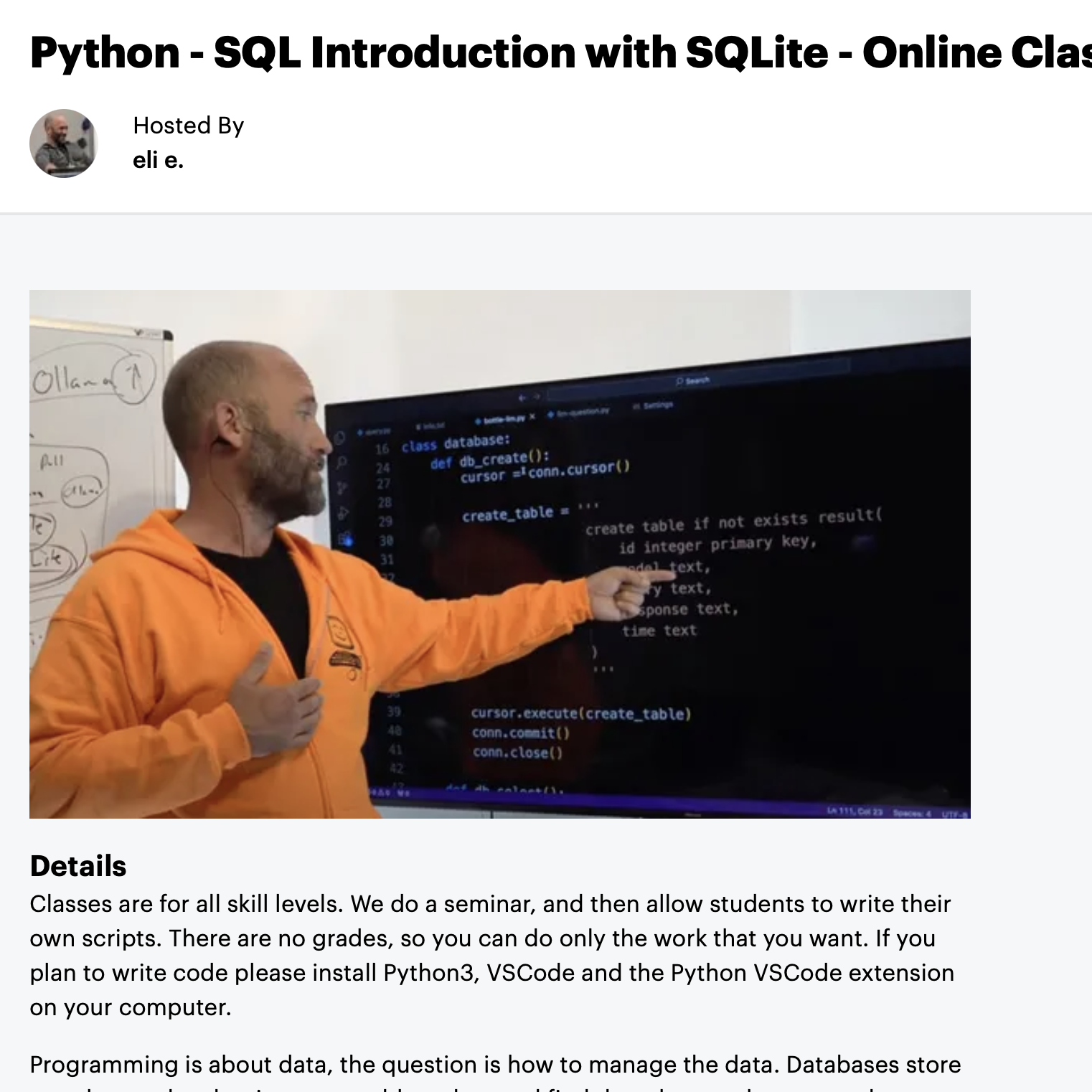 Post from Eli the Computer Guy