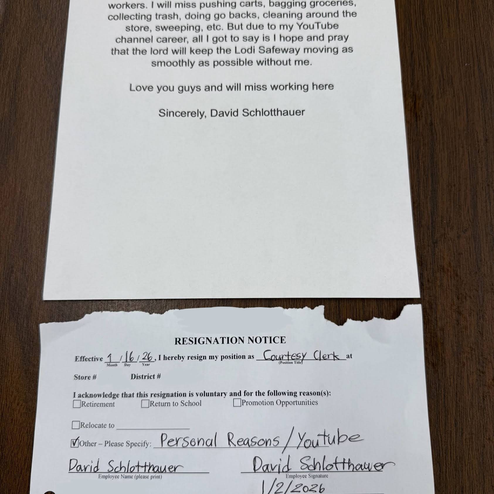 Post from David Schlotthauer