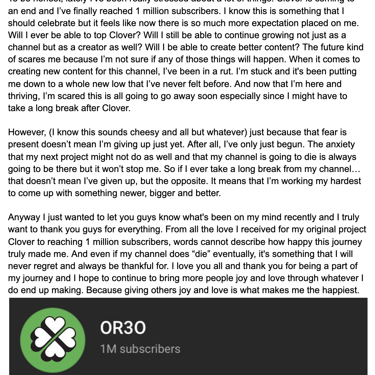 Post from OR3O