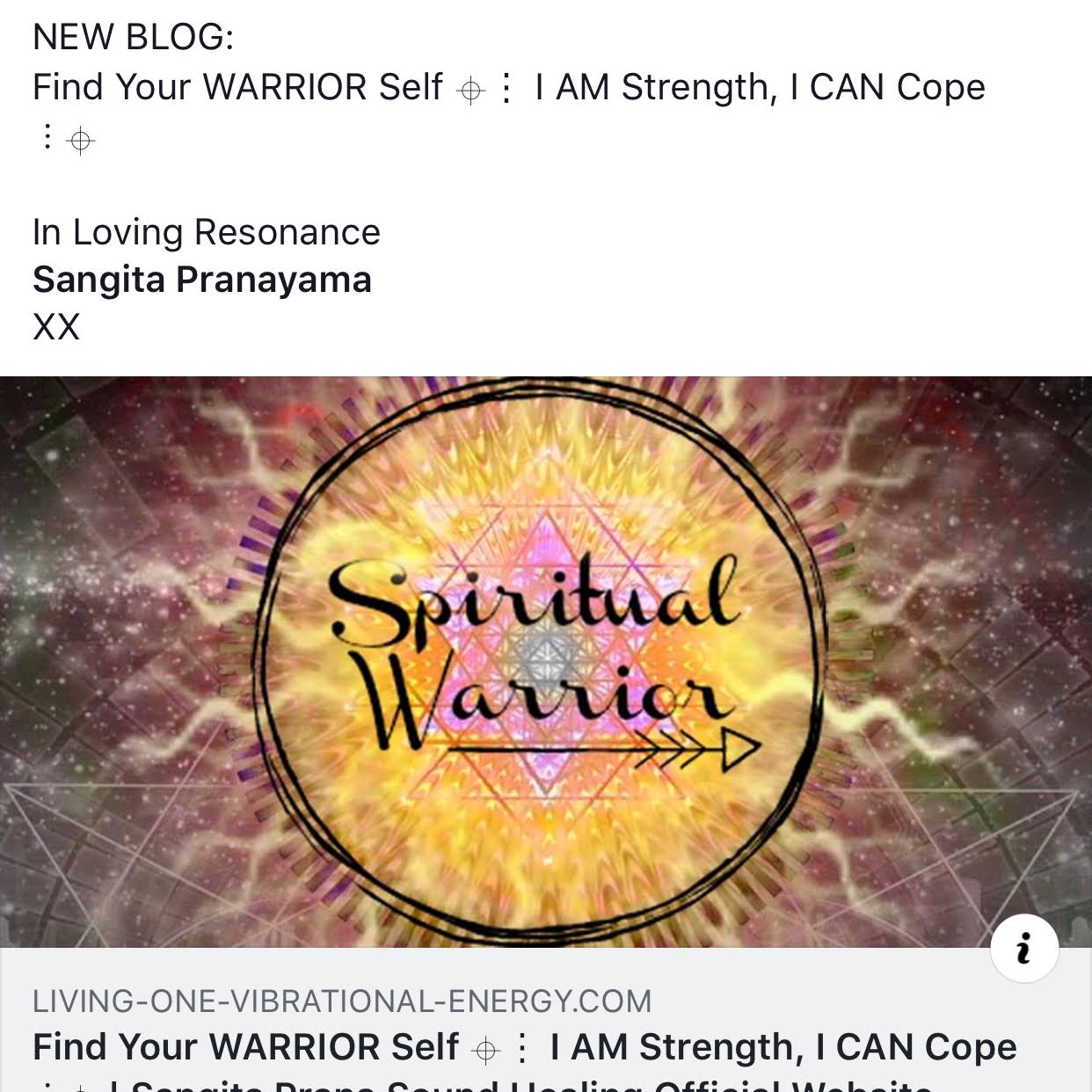 Post from Sound Energy Alchemist