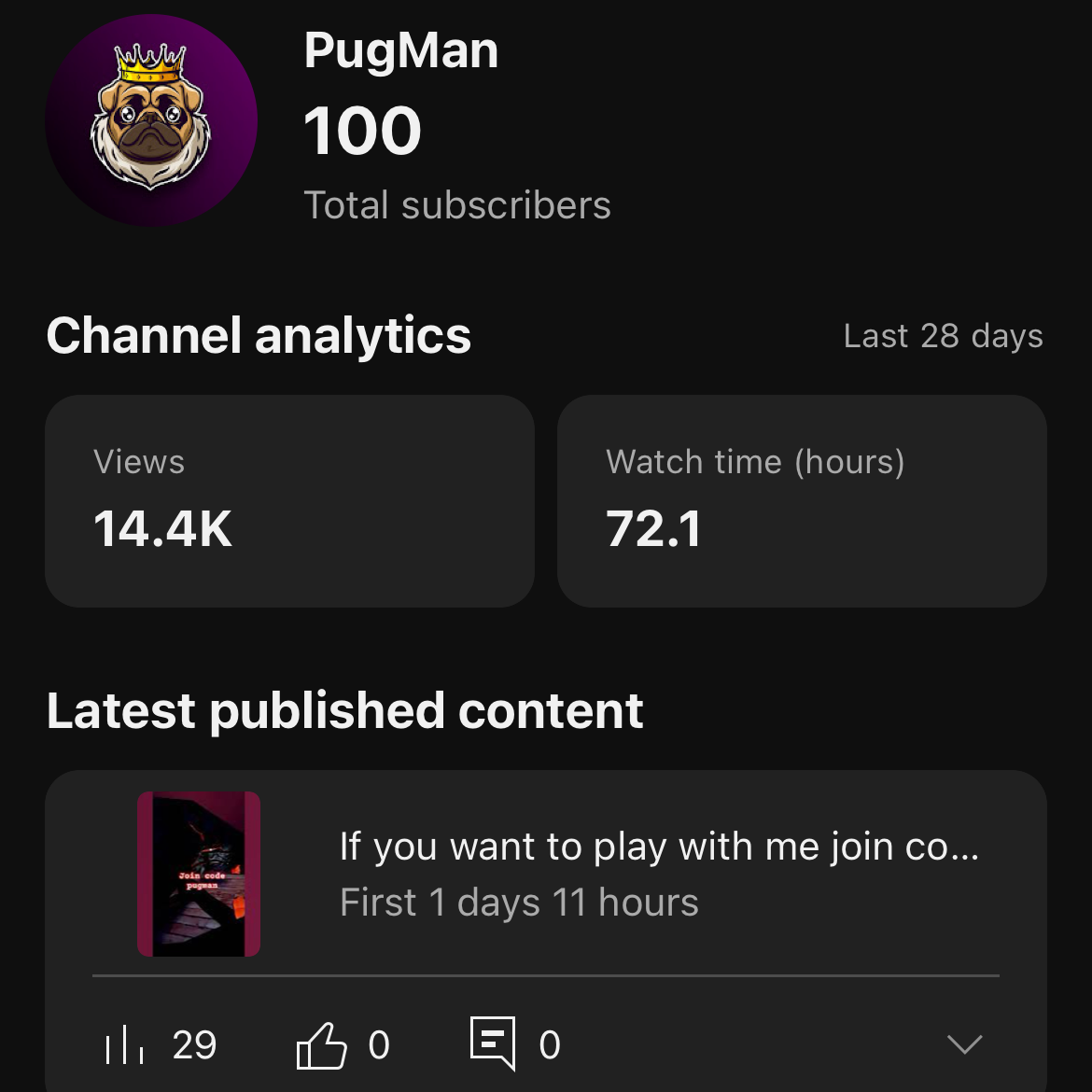 Post from PugMan