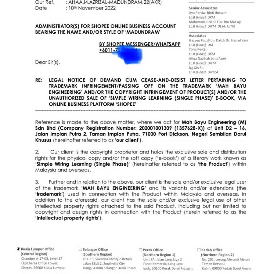 Post from MAH BAYU ENGINEERING SDN BHD