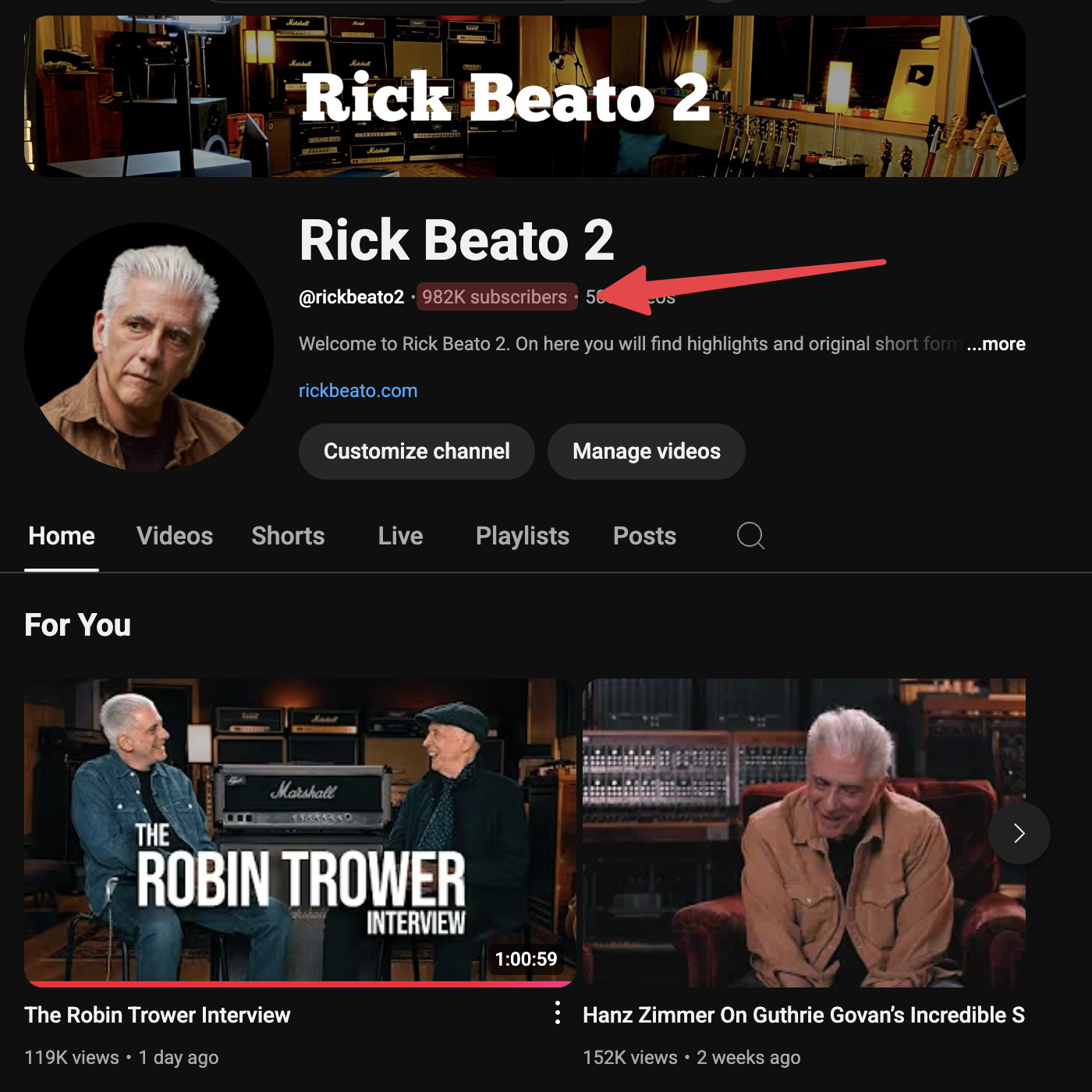 Post from Rick Beato