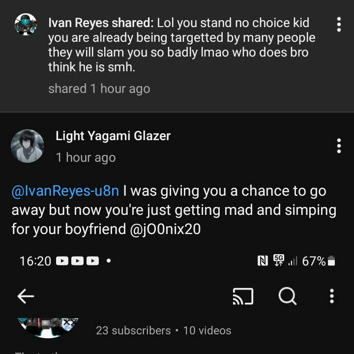 Post from Light Yagami Glazer