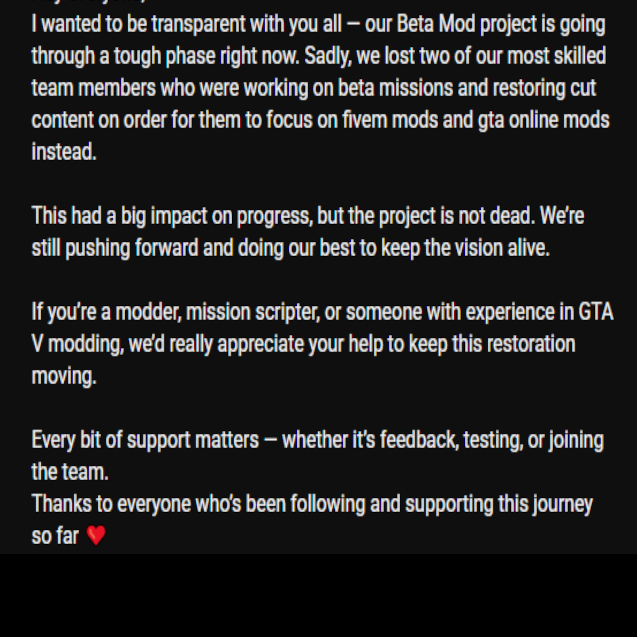 Post from BetaV
