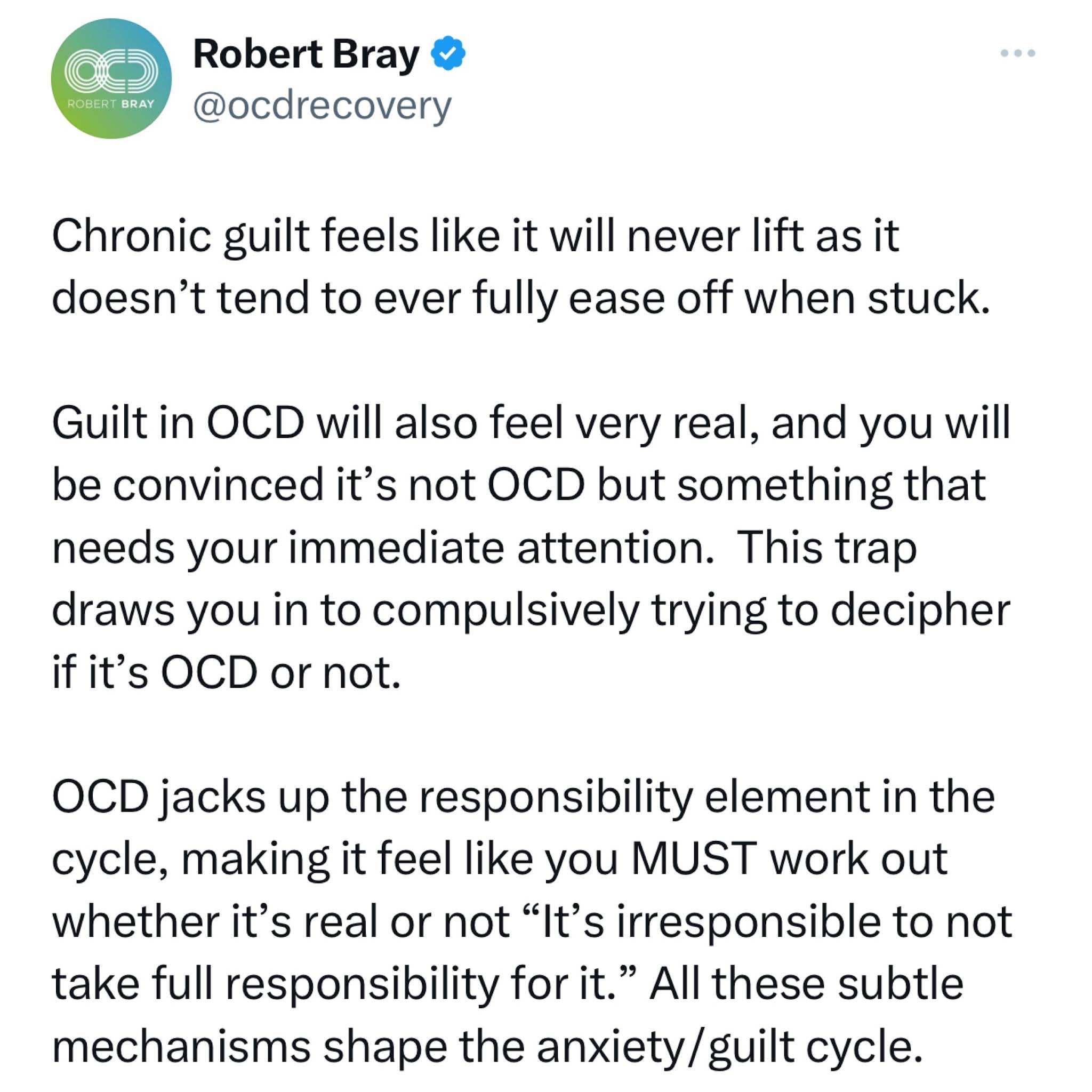 Post from OCD Recovery