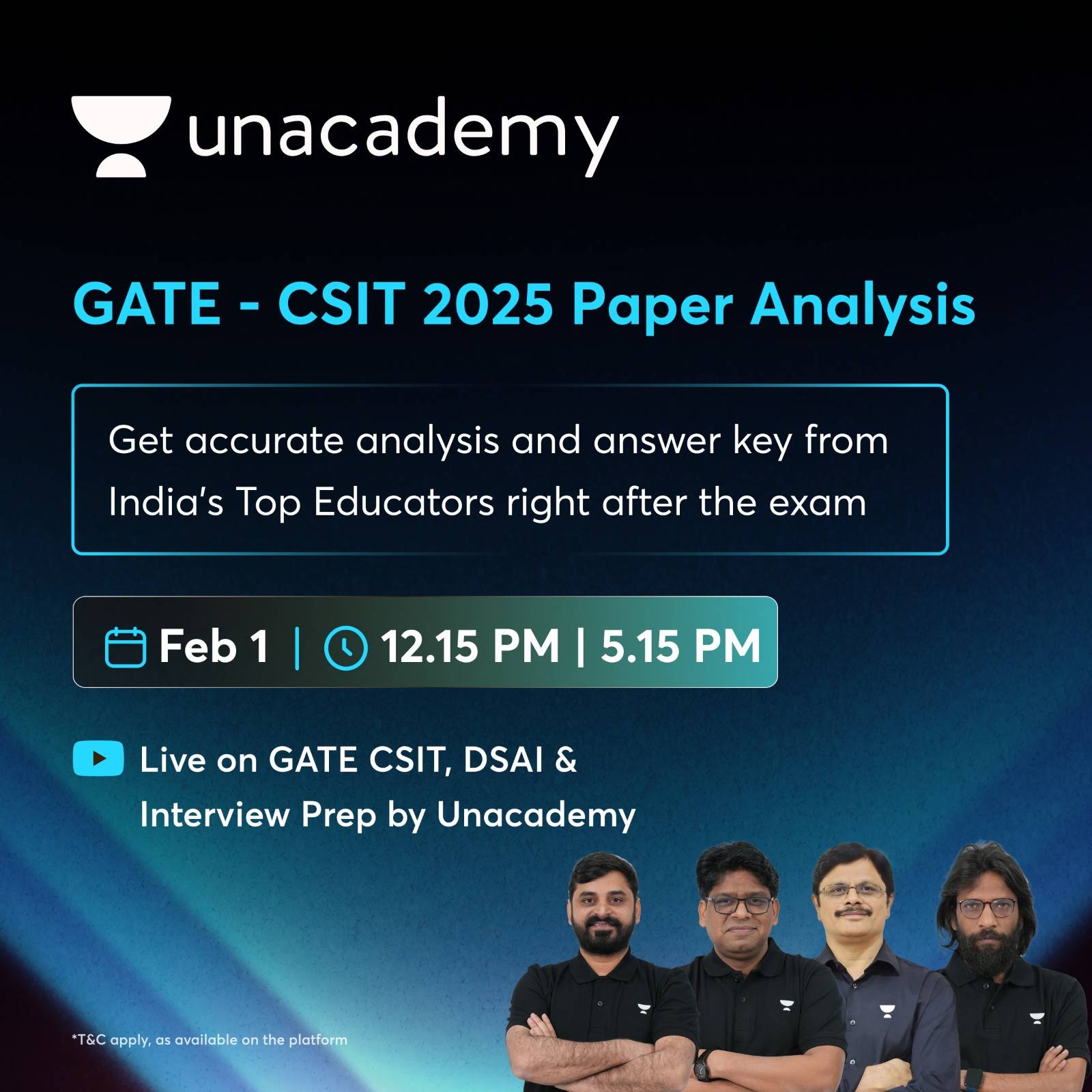 Post from Unacademy GATE CSIT & DA