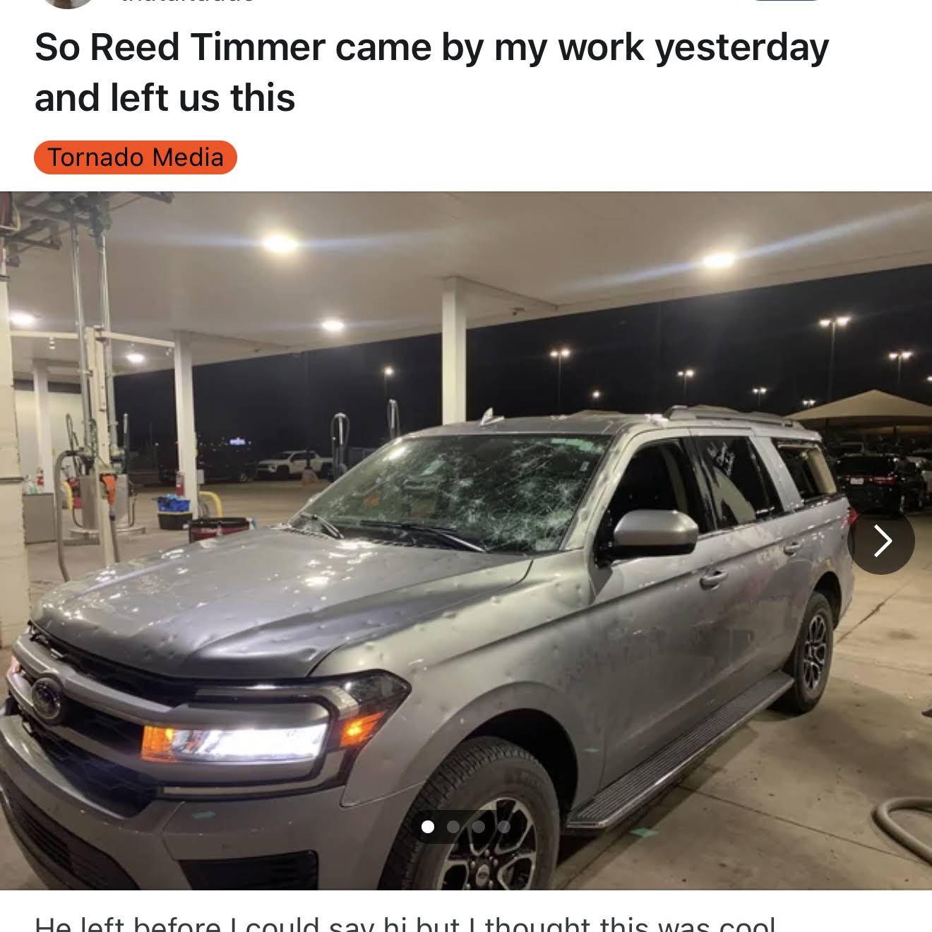Post from Reed Timmer