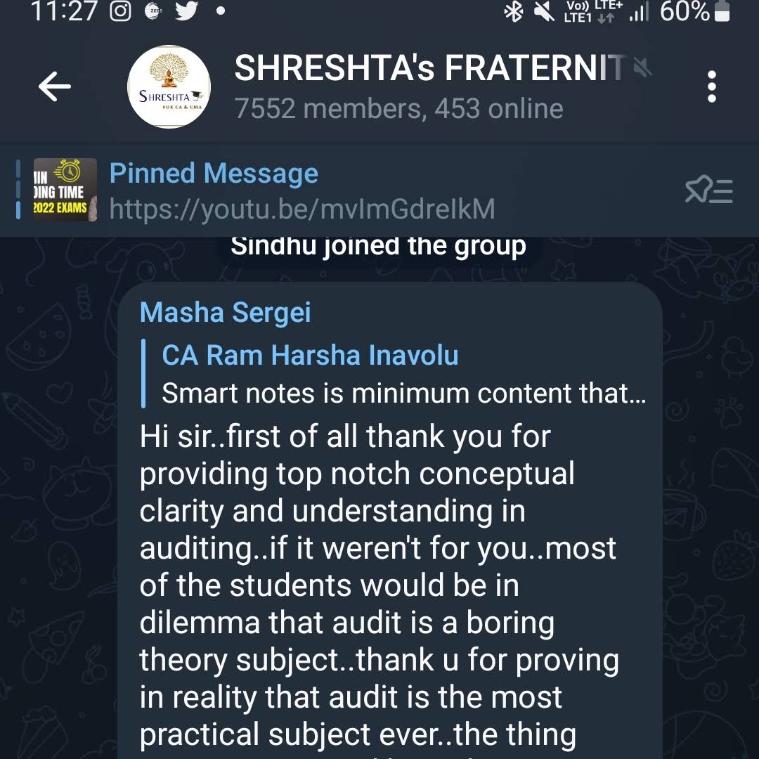Post from CA Ram Harsha