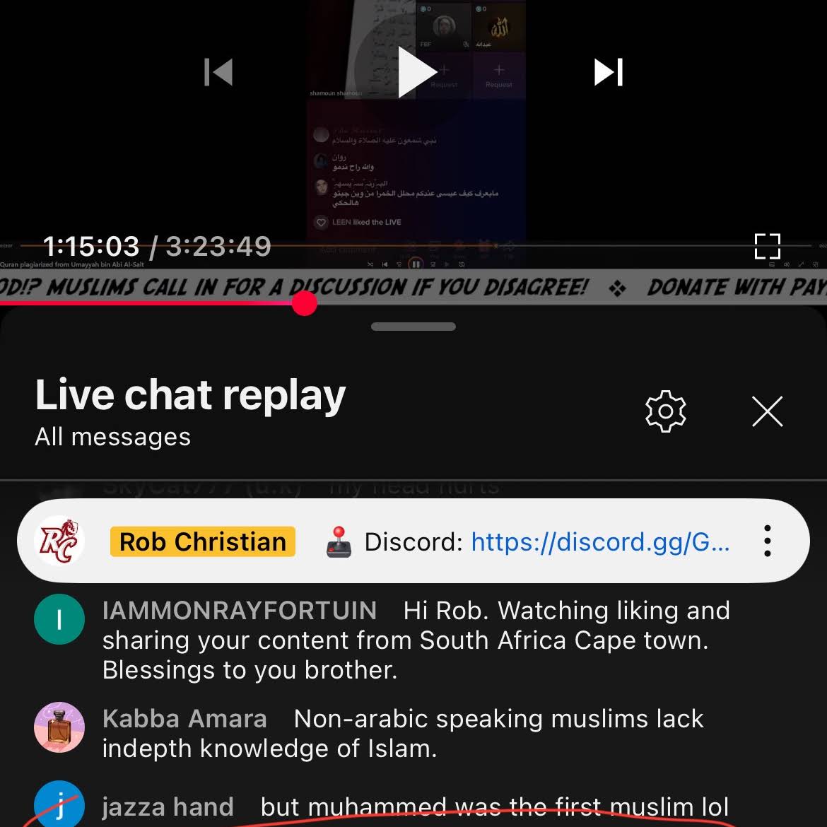 Post from Rob Christian