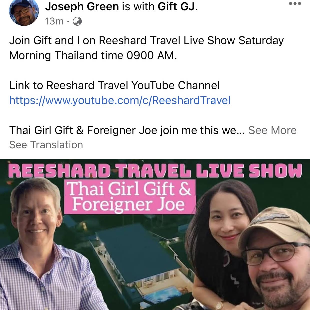 Post from Thai Girl Gift & Foreigner Joe
