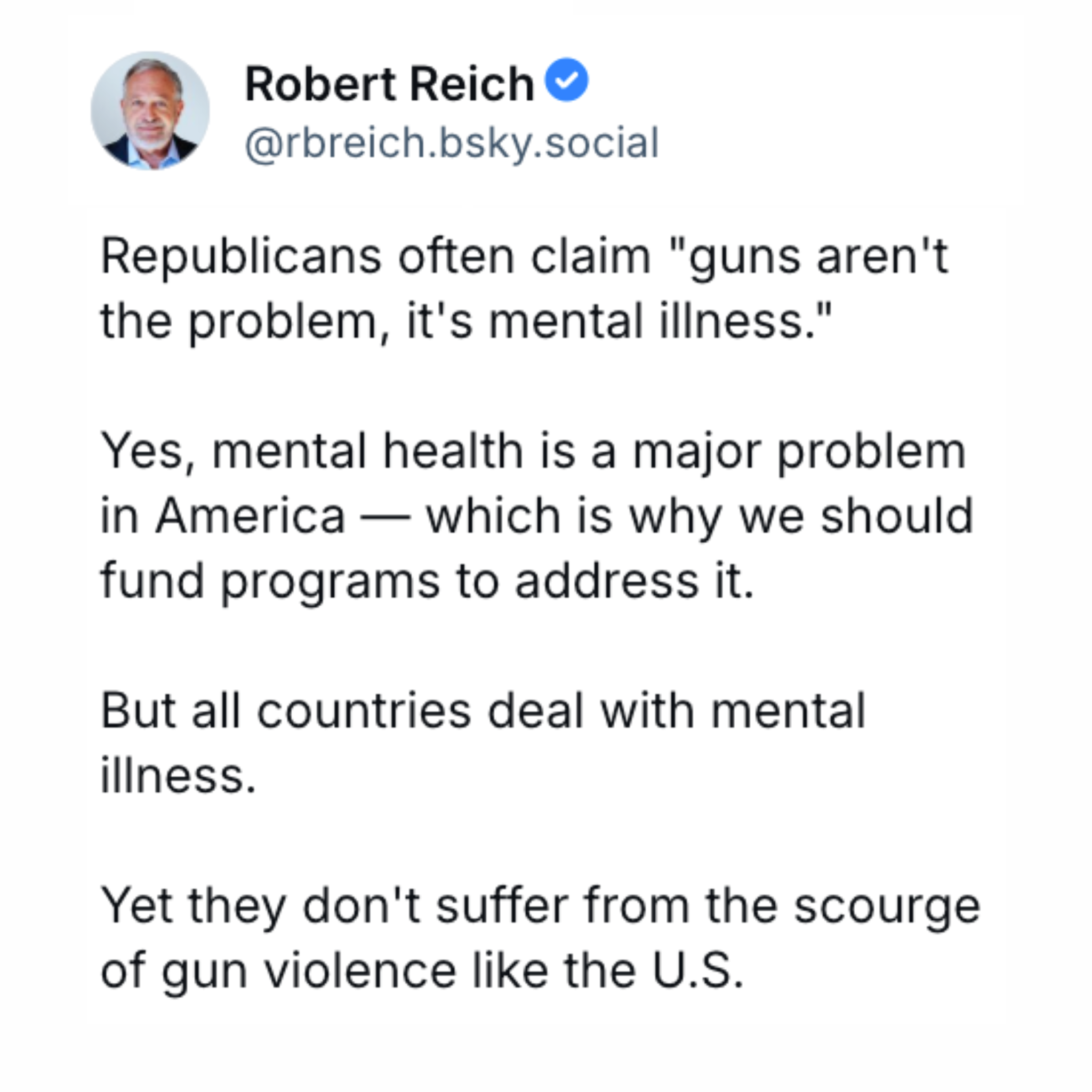 Post from Robert Reich
