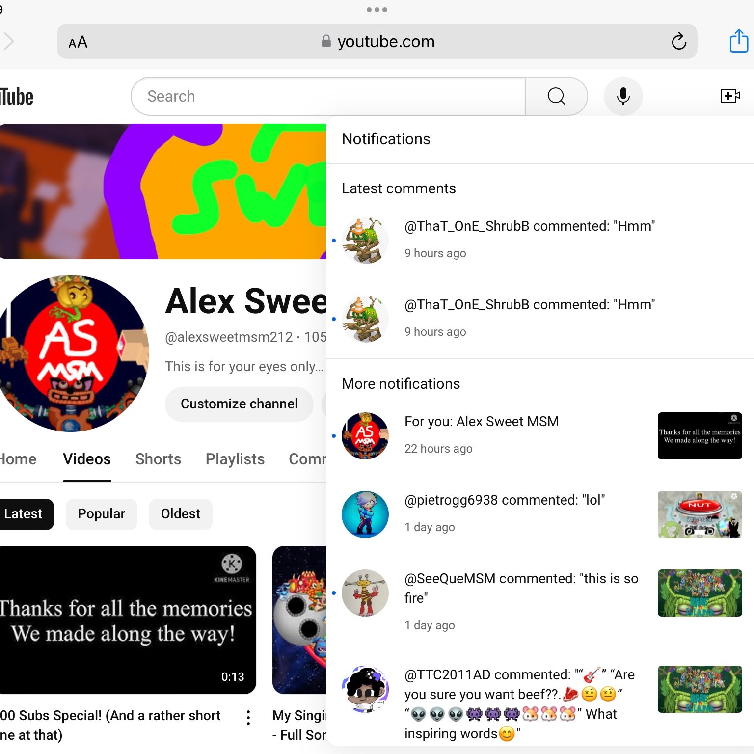 Post from Alex Sweet MSM