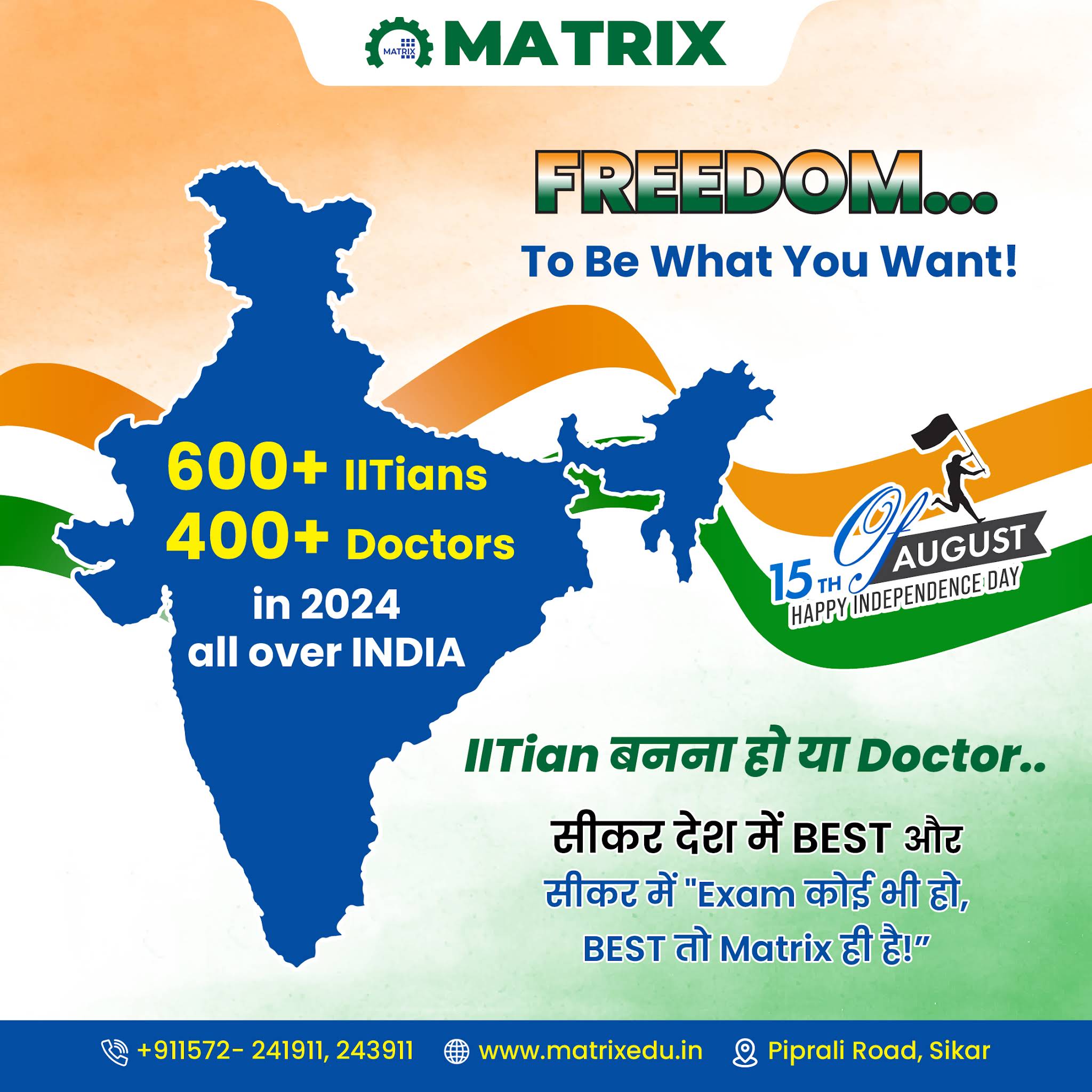 Post from Matrix Sikar : IIT-JEE / NEET Coaching