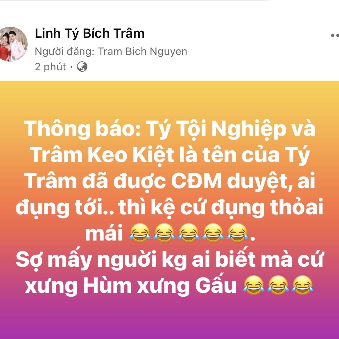 Post from Linh Tý - Bích Trâm Official