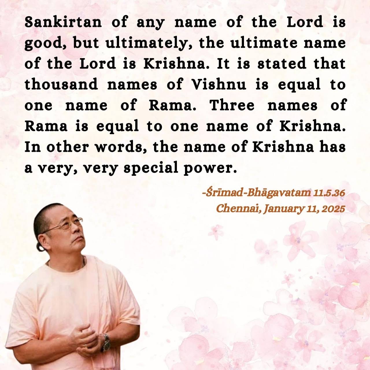 Post from Bhanu Swami