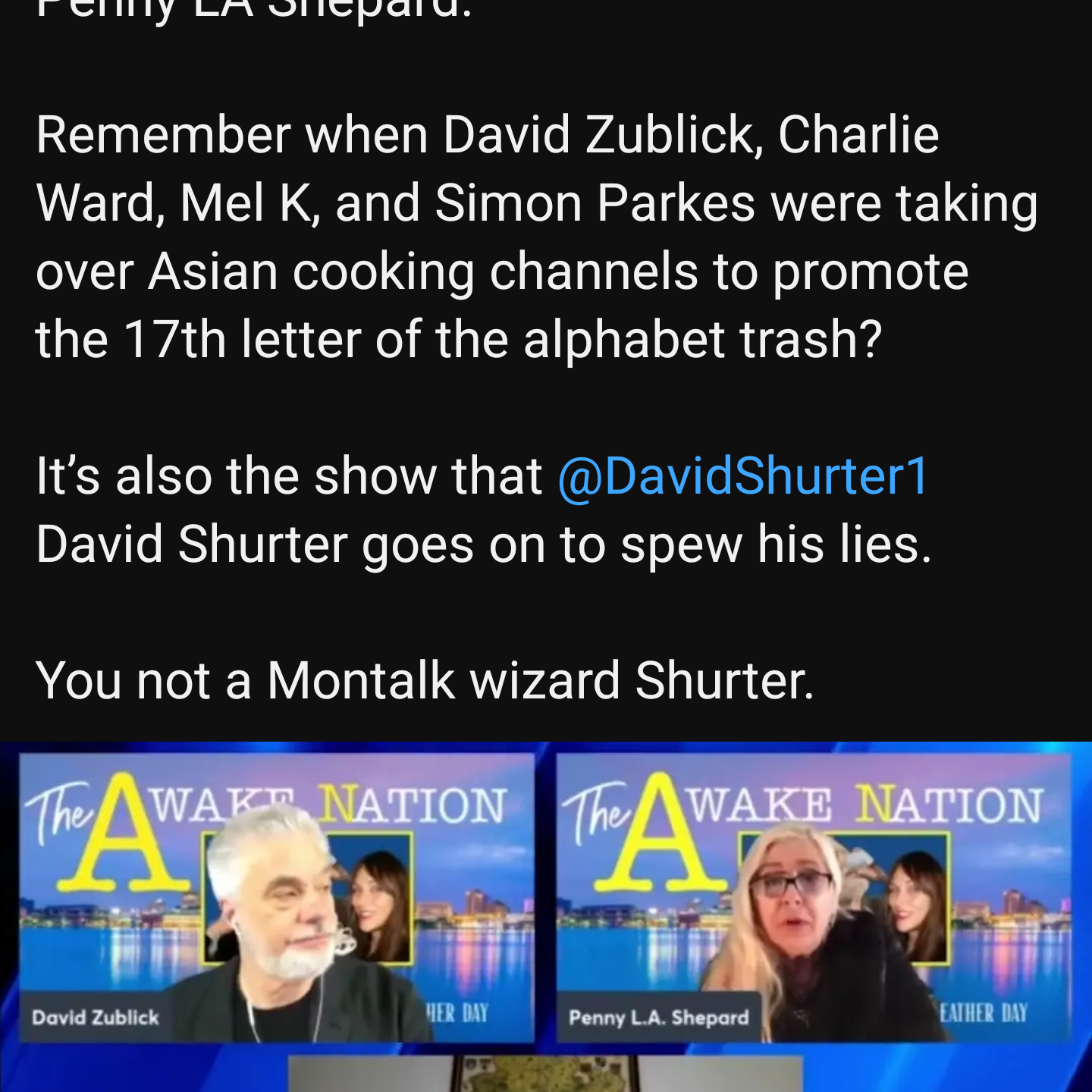 Post from David Shurter