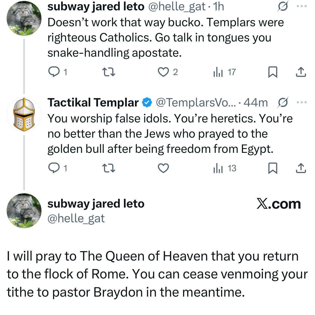 Post from Tactikal Templar