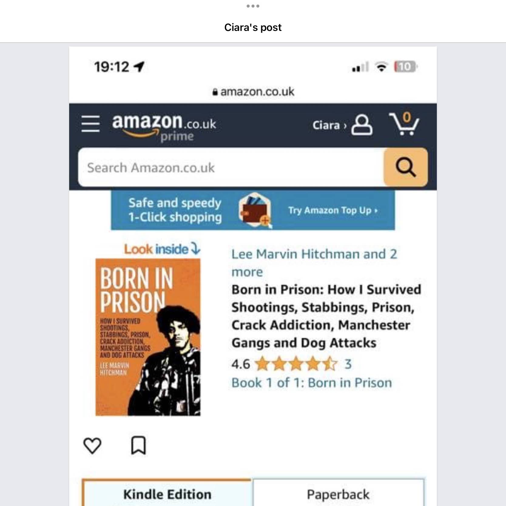 Post from Lee Marvin Hitchman & Ciara R: Tell it All Network