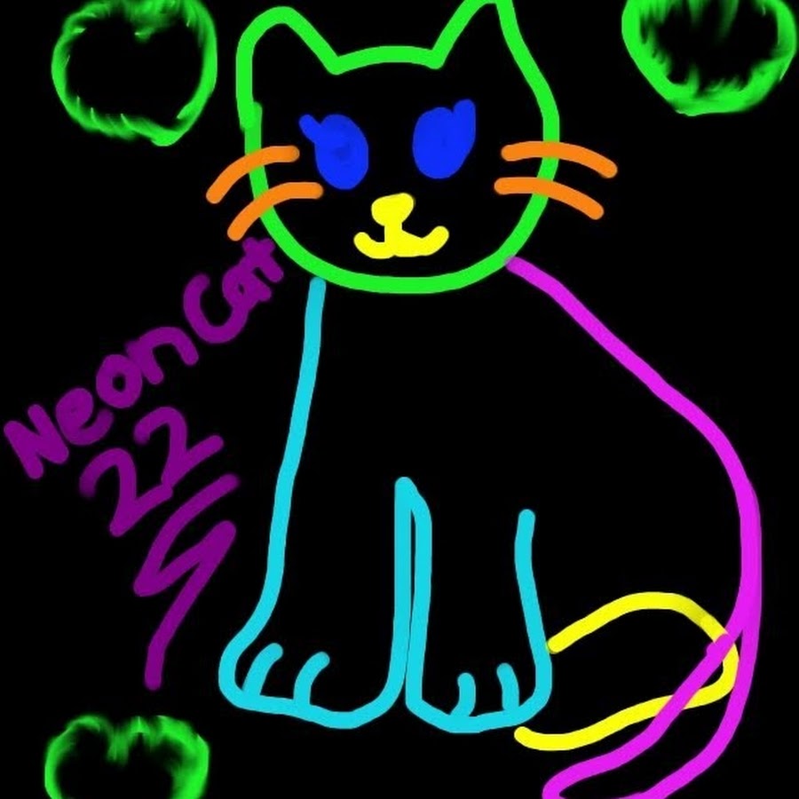 Neon Cat - YouTube