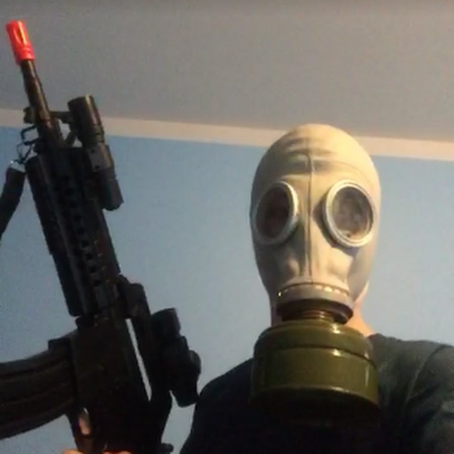 gas mask man - YouTube